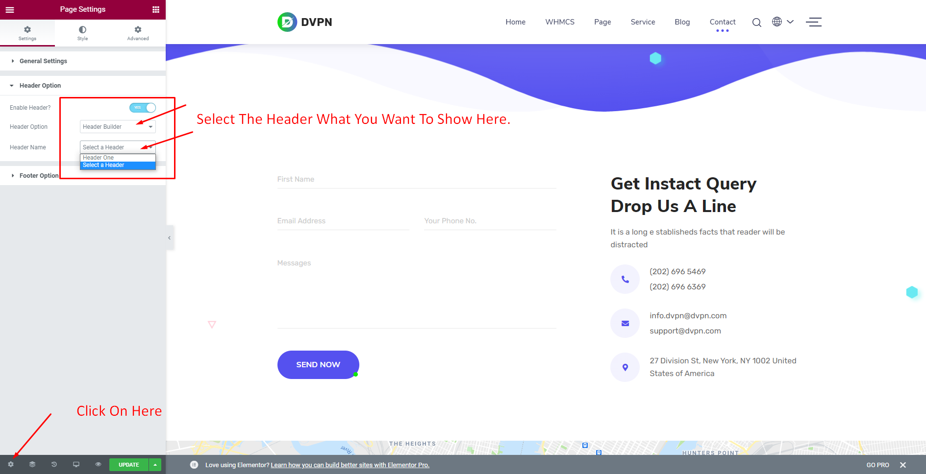 Header Builder – DVPN