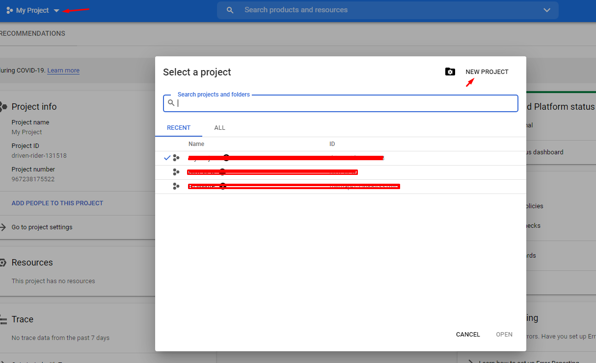 How to create google API key – FoodBook Documentation